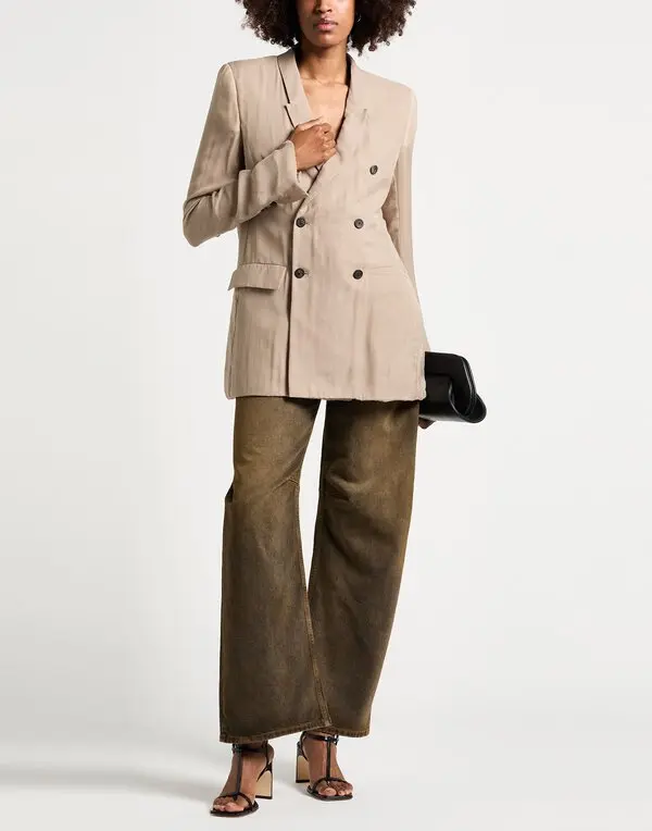 Rick Owens Blazer Light Brown Size Silk