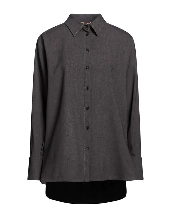 TWINSET Shirt Charcoal Size Polyester, Viscose, Elastane