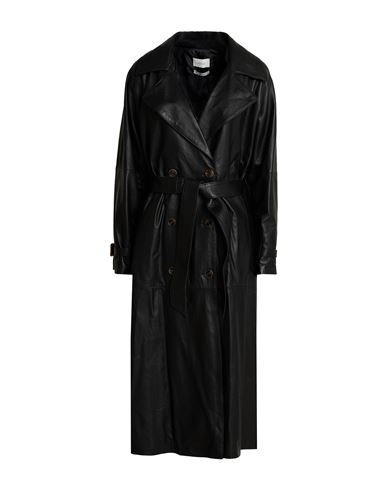 VICOLO Overcoat & Trench Coat Size Leather - Black