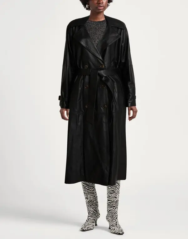 VICOLO Overcoat & Trench Coat Size Leather