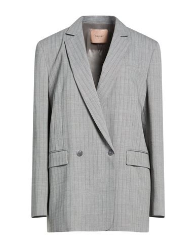 TWINSET Blazer Size Polyester, Viscose, Wool, Elastane - Grey