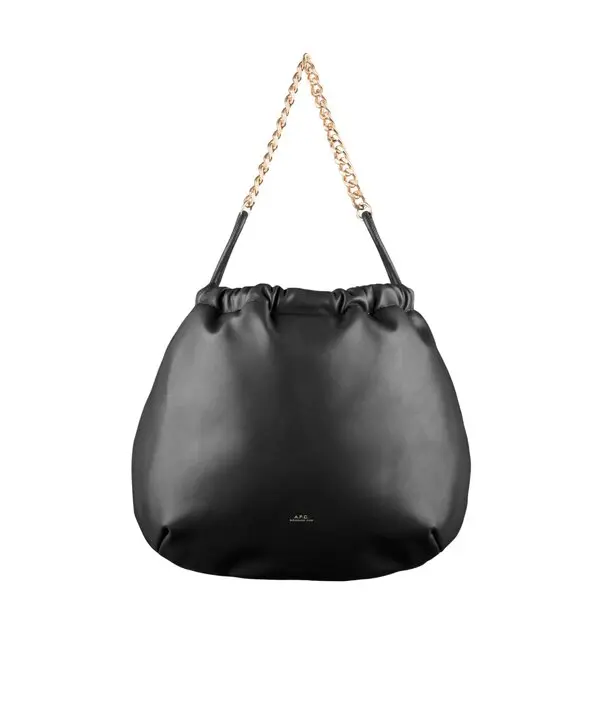 A.p.c. Logo-printed Shoulder Bag - Black
