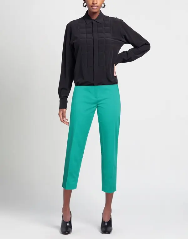 Max Mara Pants Emerald Size Cotton, Elastane
