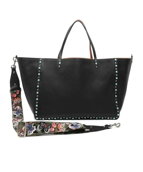 Valentino Garavani Rivet-handle Handbag - Black