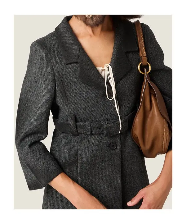 Miu Miu Single-breasted Double Wool Coat