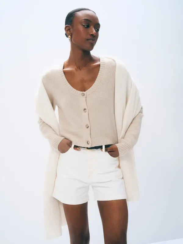 WHITE & WARREN Cashmere Travel Wrap - Soft White