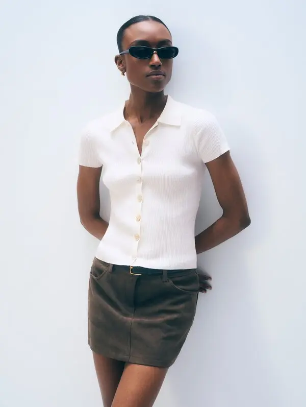 WHITE & WARREN Linen Blend Top In In Cotton/linen/polyester - White