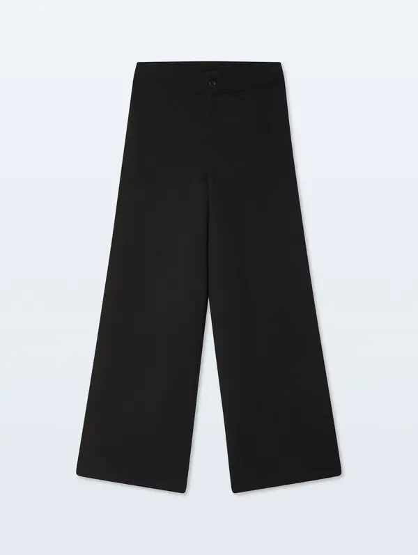 WHITE & WARREN Superfine Organic Cotton Waisted Pant - Black