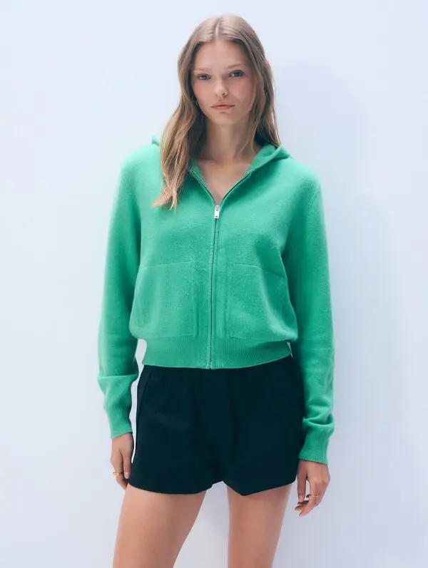 WHITE & WARREN Cashmere Varsity Hoodie