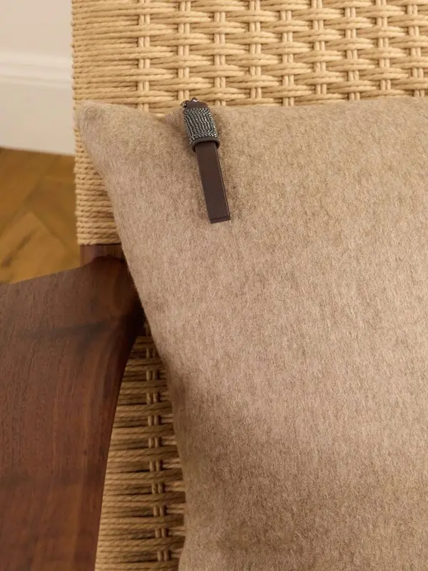 Brunello Cucinelli Bead-embellished Cashmere Cushion