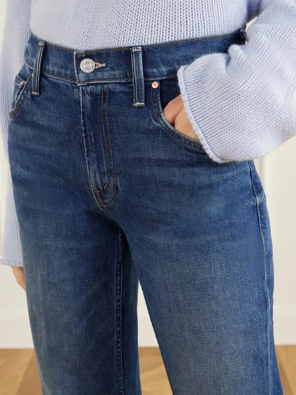 MOTHER The Bookie Sneak Jeans - Blue