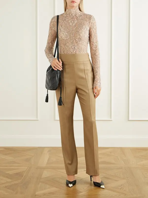 Valentino Garavani Pleated Straight-leg Trousers