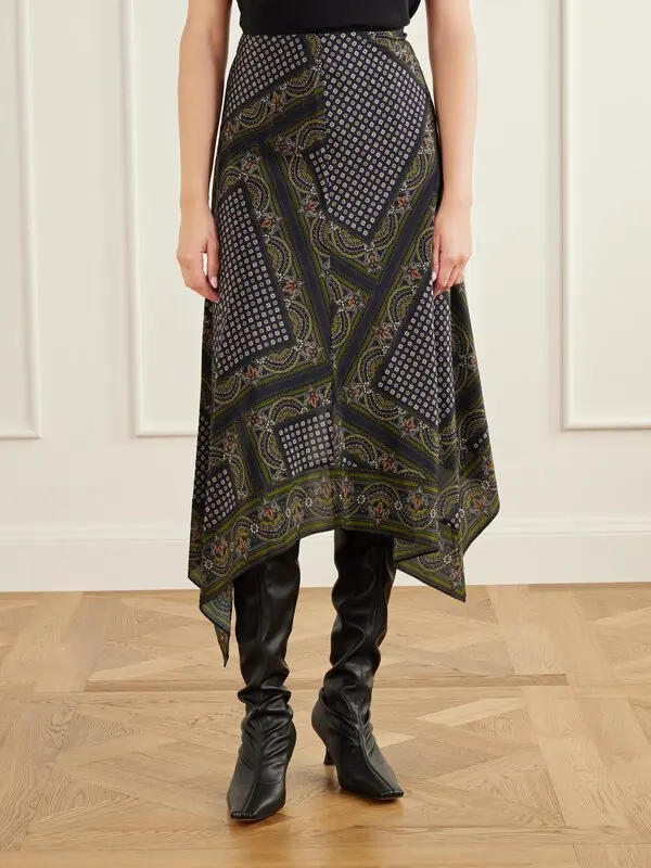 Veronica Beard Hartley Paisley-print Silk-blend Maxi Skirt - Multi