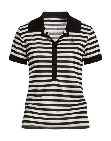 Patrizia Pepe Polo Shirt Size Polyester, Viscose, Polyamide, Elastane - Black