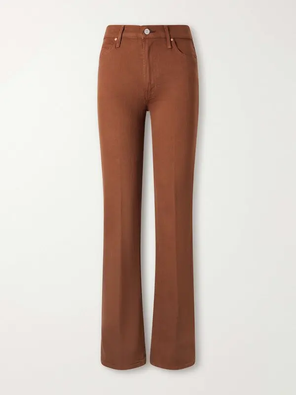MOTHER The Kick It High-rise Straight-leg Jeans - Brown