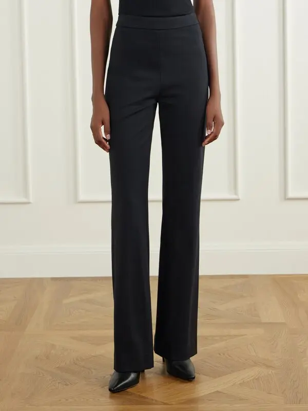 Veronica Beard Gracie Stretch-jersey Flared Pants