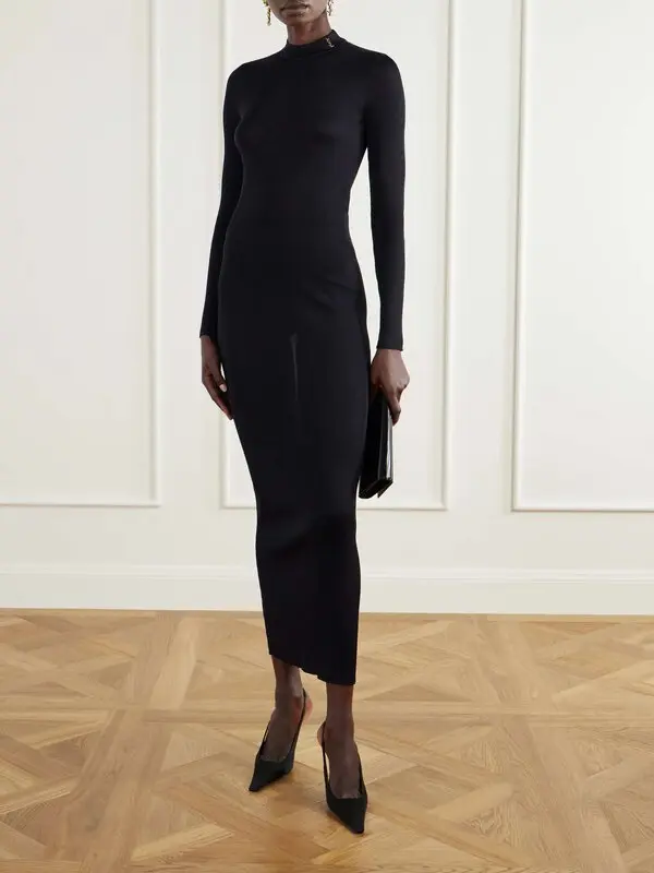 Saint Laurent Goya 95 Crepe Slingback Pumps