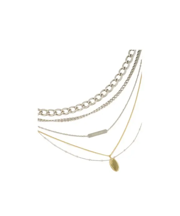 Rabanne Layered Two-tone Chain Necklace