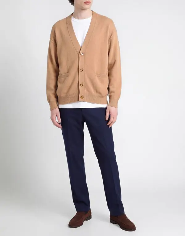 LANEUS Cardigan Sand Size Merino Wool, Cashmere