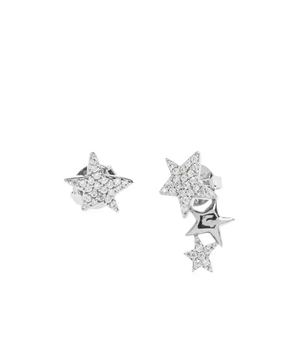 Zadig&Voltaire Star-shaped Crystal-embellished Earrings - Silver
