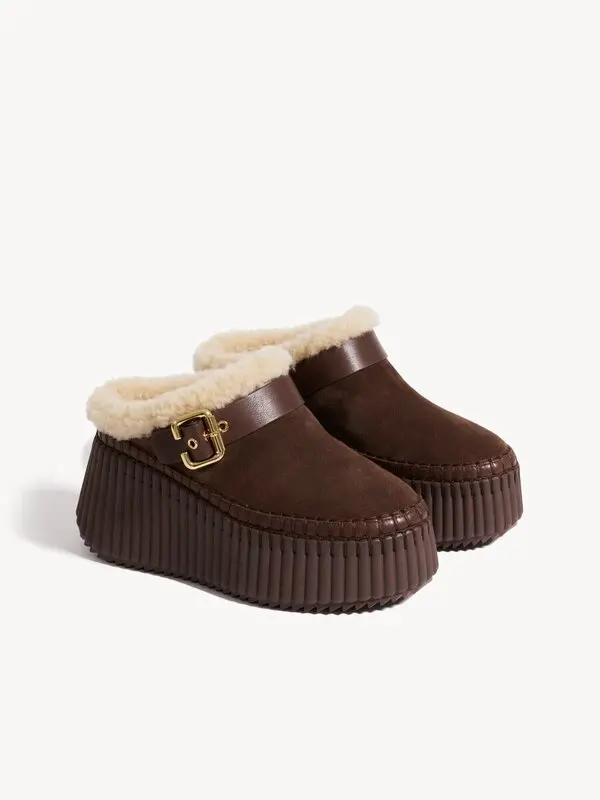 Chloé Nama Wedge Mules
