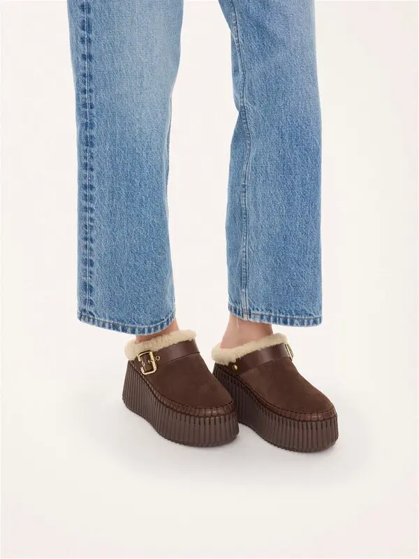 Chloé Nama Wedge Mules