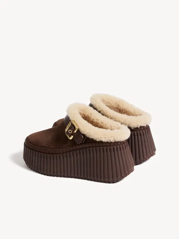 Chloé Nama Wedge Mules