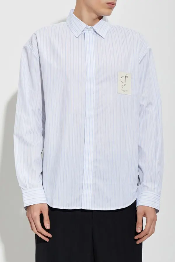 Jacquemus Logo-patch Striped Shirt