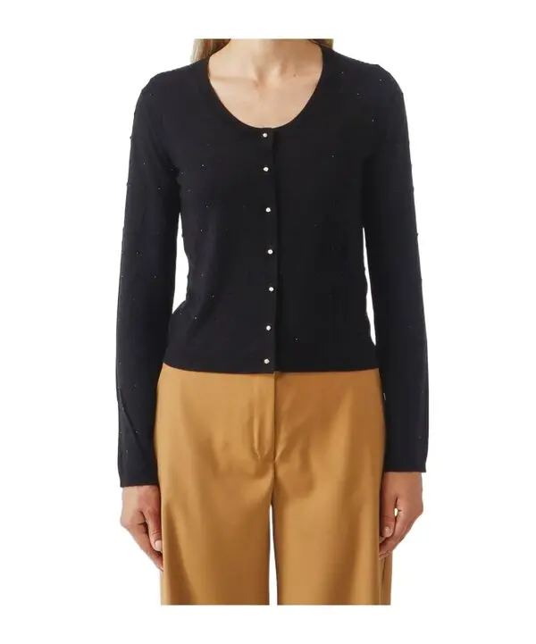 Max Mara Button-up Crewneck Cardigan