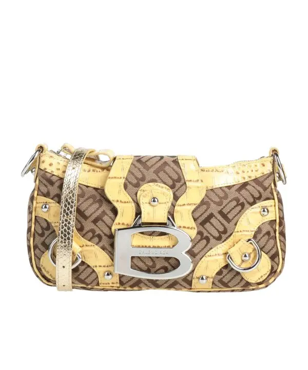 Balenciaga Monogram Tweed Crossbody Bag