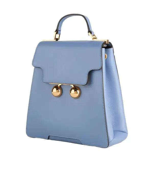 Marni Compact Leather Dualuse Backpack - Blue