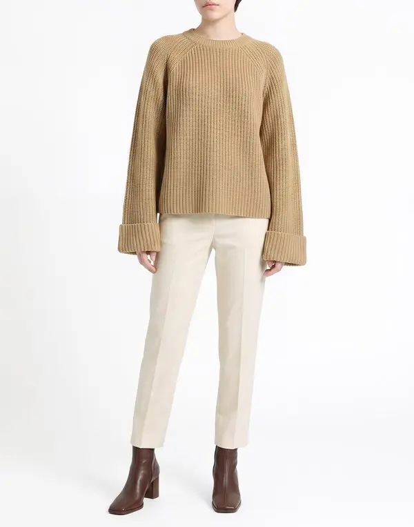 Liviana Conti Sweater Camel Size Virgin Wool