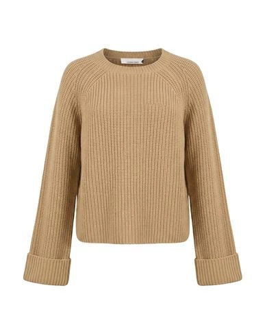 Liviana Conti Virgin Wool Ribbed Sweater - Camel