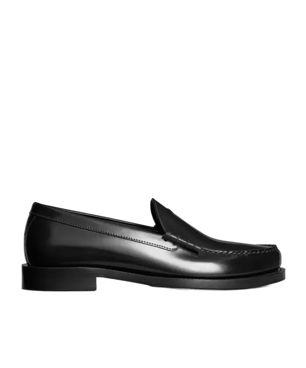 Celine Chain Detail Loafers - Black