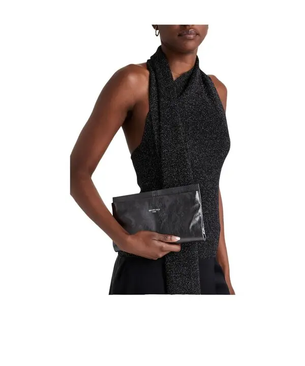 Balenciaga Leather Medium Clutch