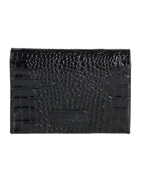 MAISON MARGIELA Medium Crocodile-embossed Clutch - Black