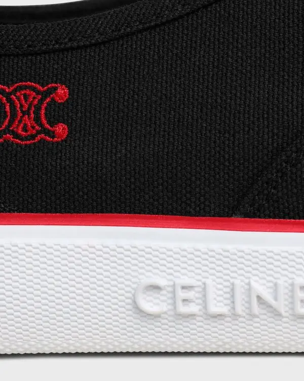 Celine Alan Sneaker In Canvas And Suede Calfskin