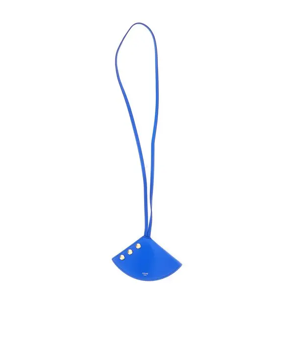 Celine Fan-shaped Hanging Ornament With Studs - Blue
