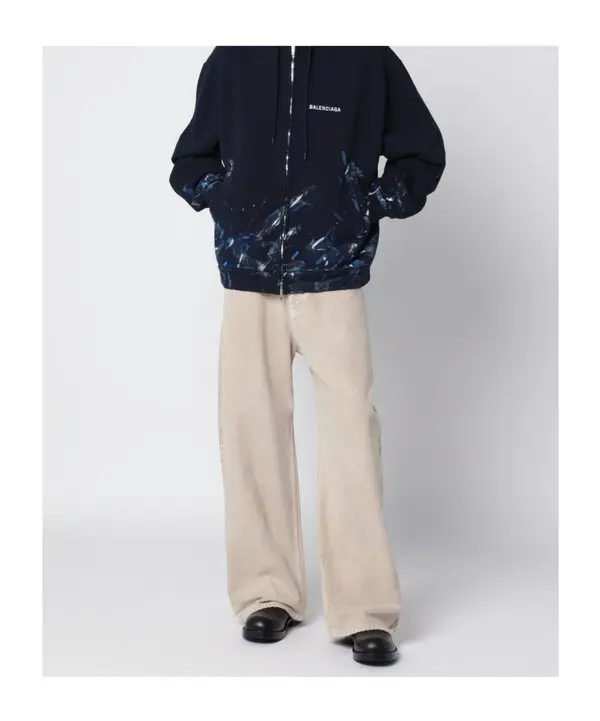 Balenciaga Belt-loop Wide-leg Jeans