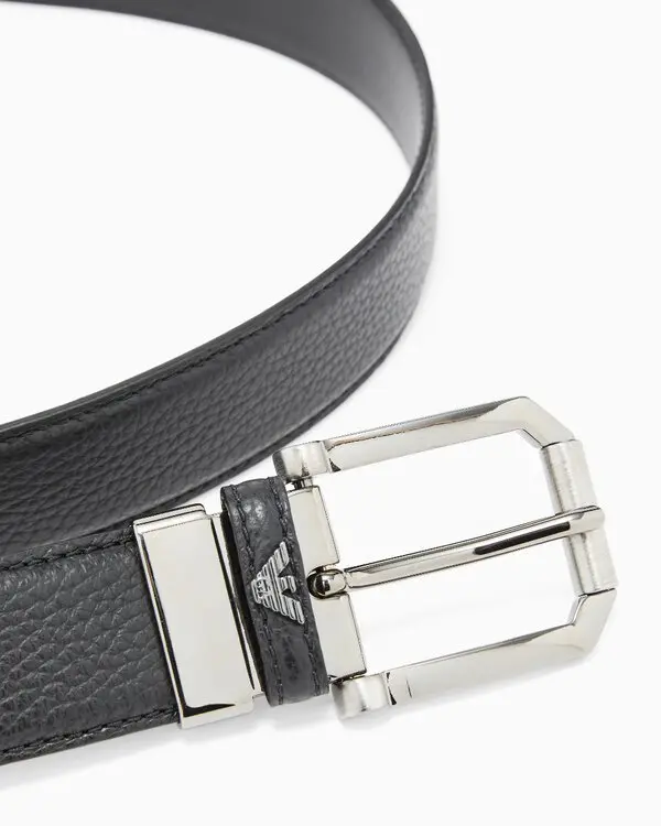 Emporio Armani Textured Leather Belt
