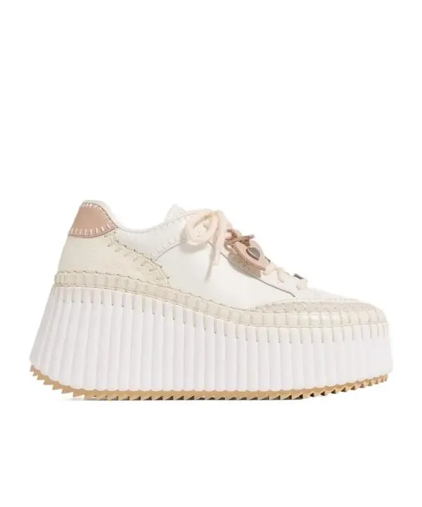 Chloé Nama Platform Sneakers - White