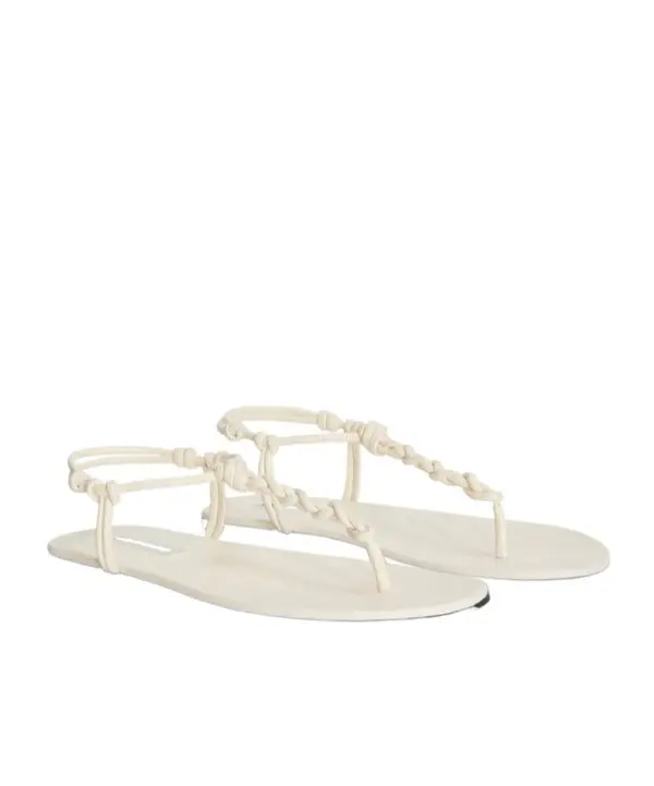 JIL SANDER Braided Strap Flat Sandals