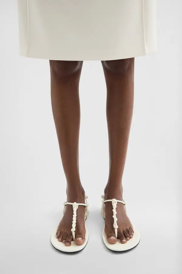JIL SANDER Braided Strap Flat Sandals
