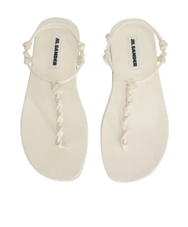 JIL SANDER Braided Strap Flat Sandals