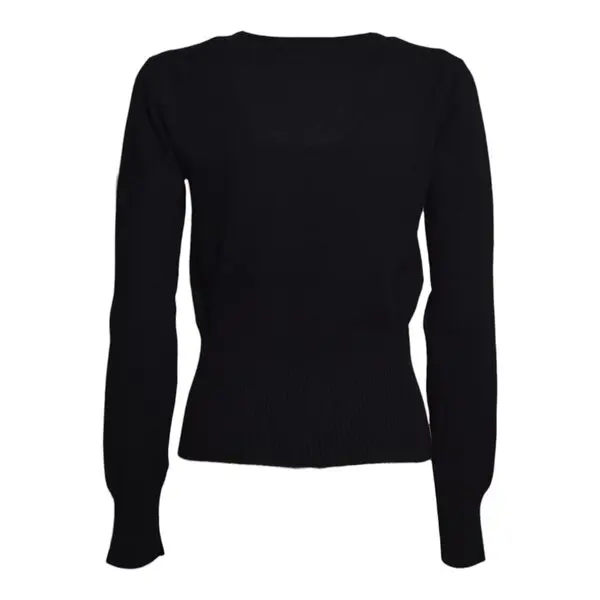 Max Mara Ribbed-knit Scoop-neck Sweater - Black