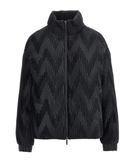 Emporio Armani Long-sleeved Down Jacket - Black