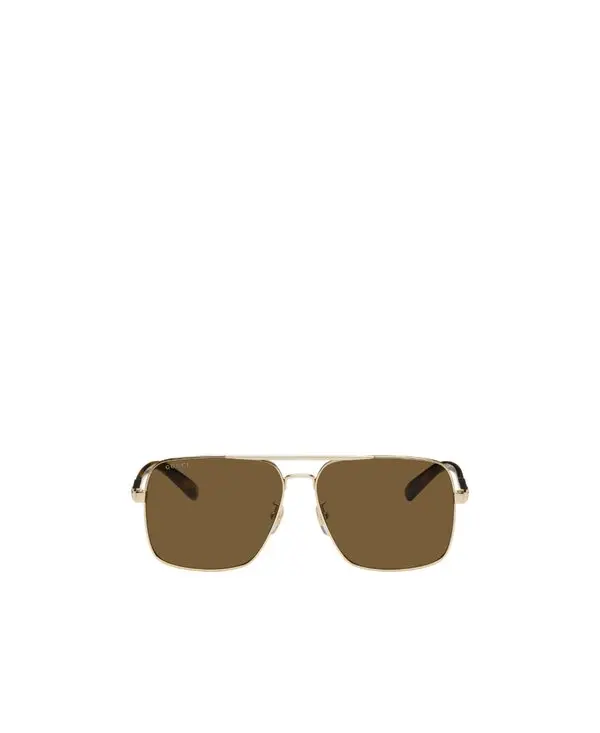Gucci Aviator Frame Sunglasses - Green