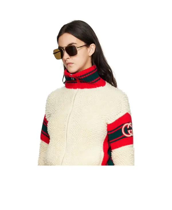 Gucci Aviator Frame Sunglasses