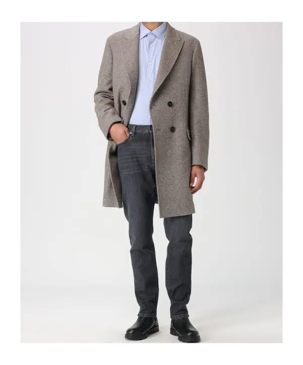 Zegna Double-breasted Long-sleeved Coat