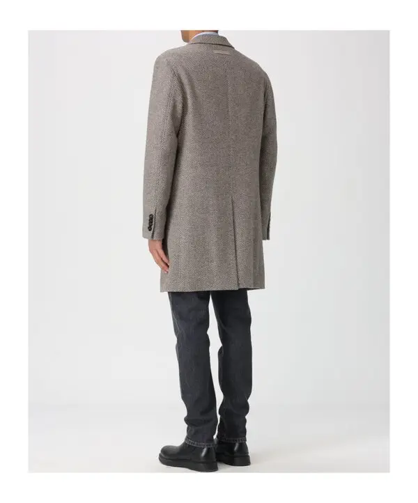 Zegna Double-breasted Long-sleeved Coat